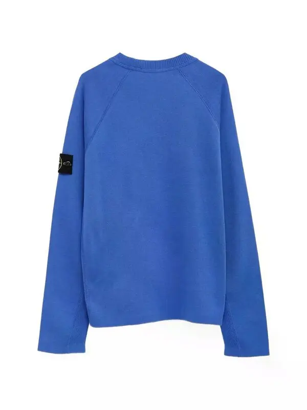 Stone Island Crewneck Patch Sweatshirt - Blue