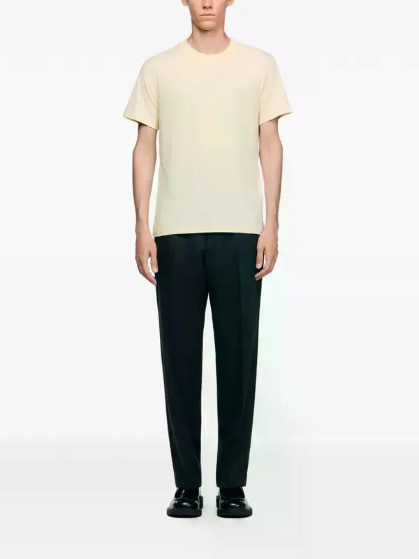 Sandro T-shirt With Heart Patch - Yellow