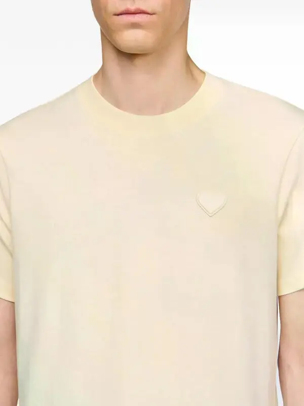 Sandro T-shirt With Heart Patch - Yellow