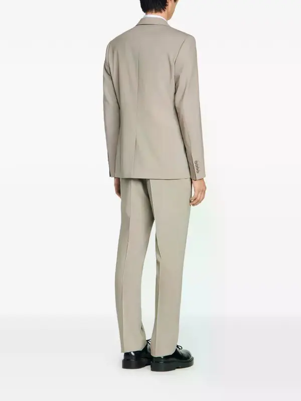 Sandro Wool Suit Jacket - Neutrals