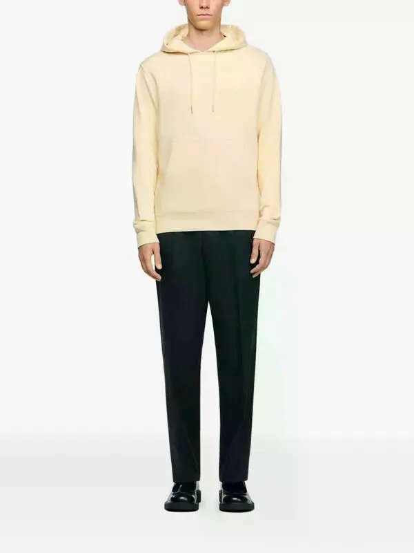 Sandro Heart Patch Drawstring Hoodie - Yellow