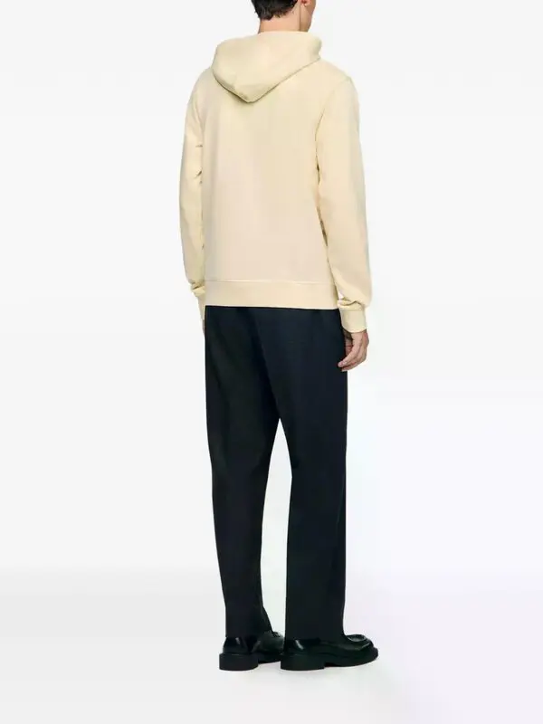 Sandro Heart Patch Drawstring Hoodie - Yellow