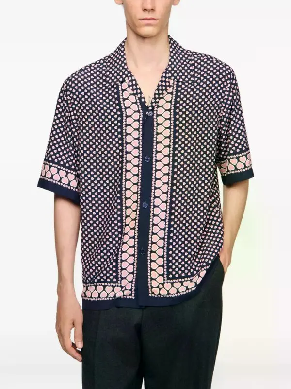 Sandro Heart Motif Flowing Shirt