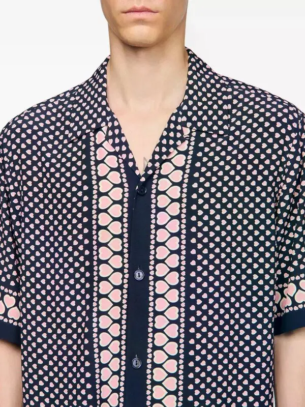 Sandro Heart Motif Flowing Shirt