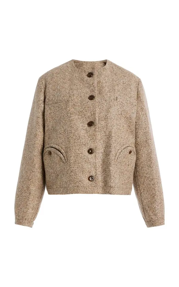 BLAZÉ MILANO Seanna Gliss Alpaca-wool Bolero - Neutral