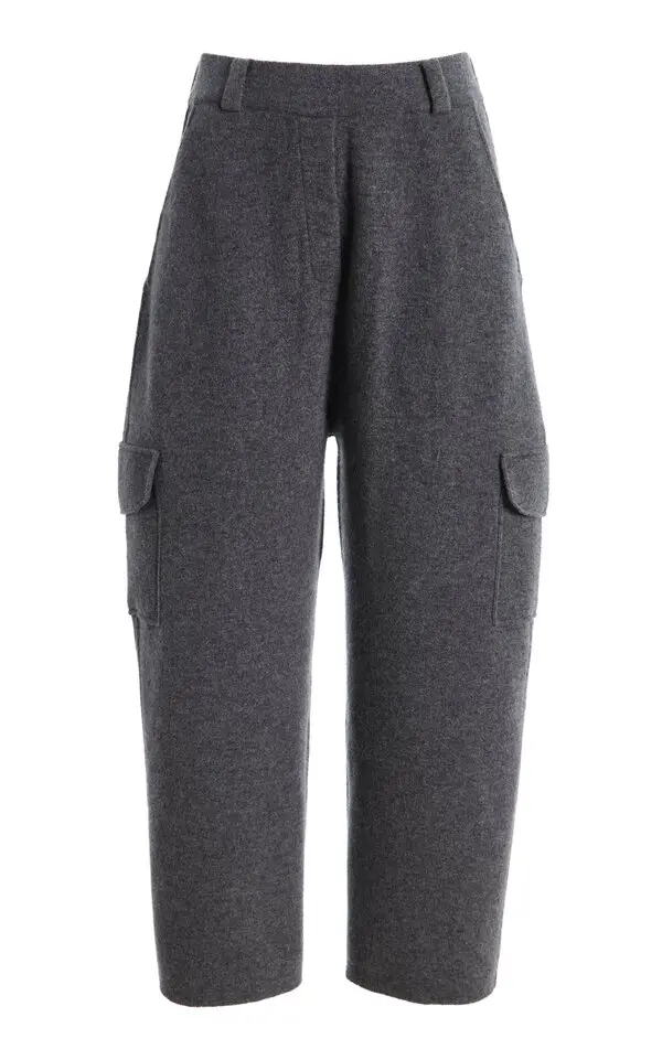 LISA YANG Azaria Cashmere Cargo Trousers - Grey