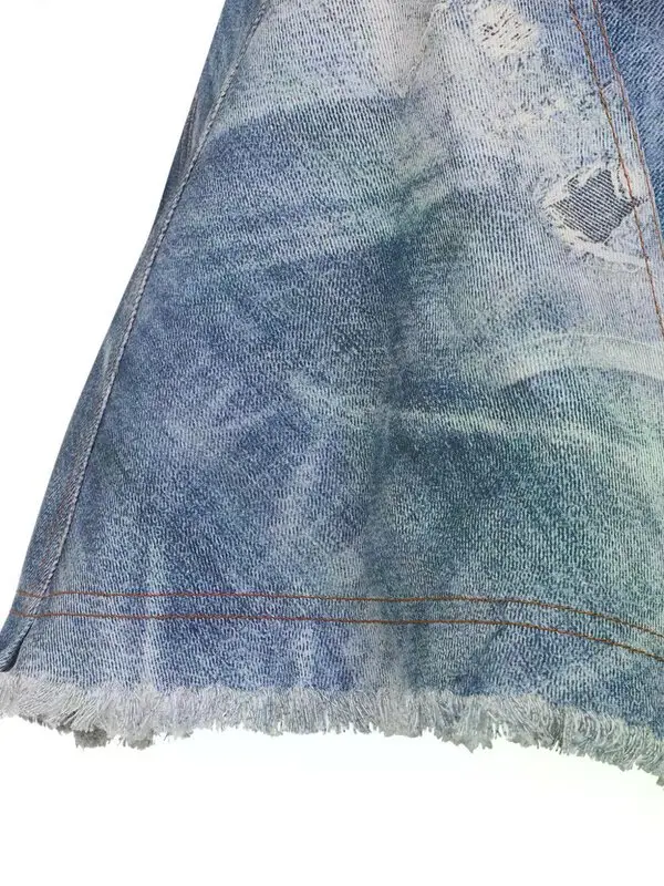 Roberto Cavalli Frayed Hem Mini Dress