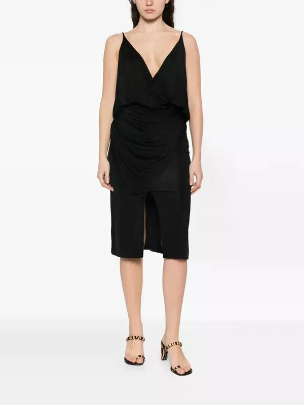 IRO PARIS Helia V-neck Split Midi Dress