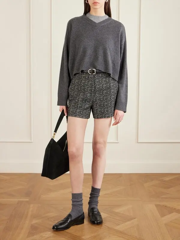 BLAZÉ MILANO Antalya Teke Cotton-blend Tweed Shorts