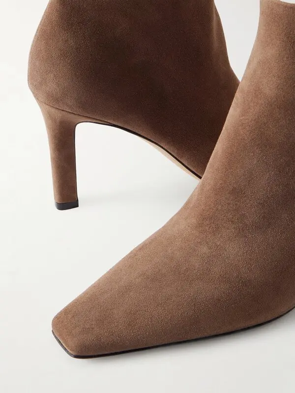 THE ROW Carla Suede Ankle Boots