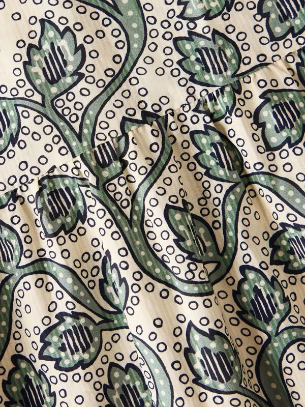 Matteau Printed Organic Cotton-poplin Midi Dress