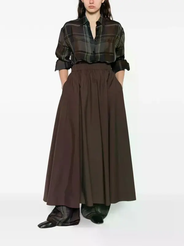 P.a.r.o.s.h Elasticated A-line Midi Skirt