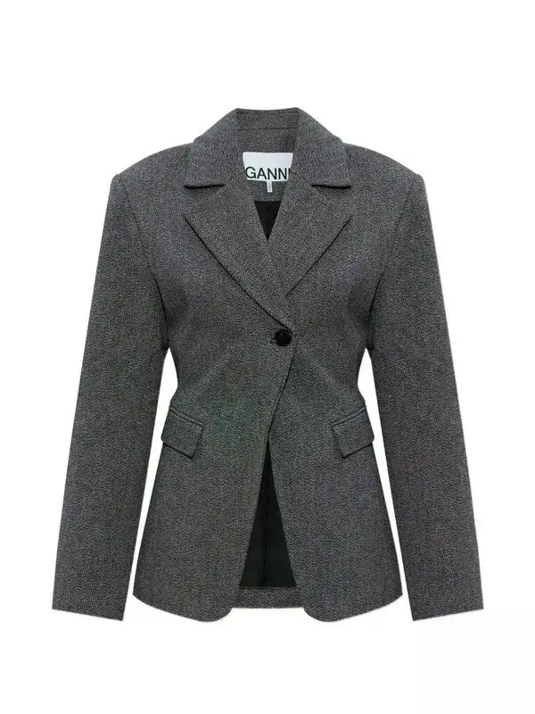 GANNI Long-sleeve Buttoned Blazer
