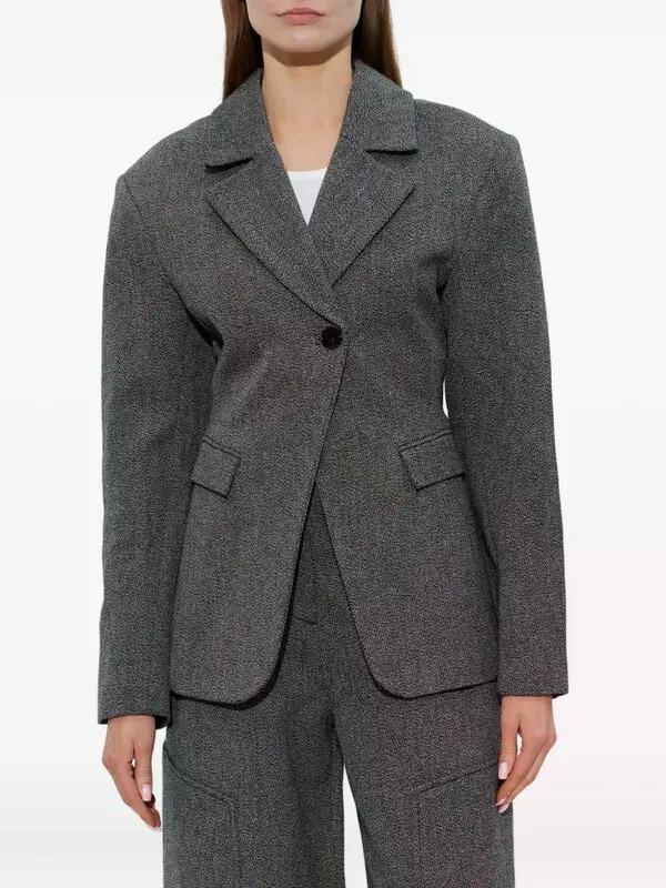 GANNI Long-sleeve Buttoned Blazer
