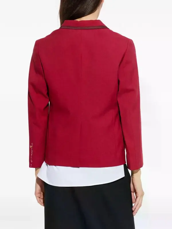 Marni Single Breasted Blazer With Embroidered Cuffs