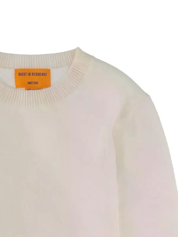 Guest In Residence Ribbed Crew Neck Long Sleeve Sweater