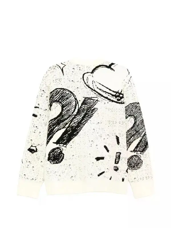 CROQUIS Robot Print Sweater - Neutrals