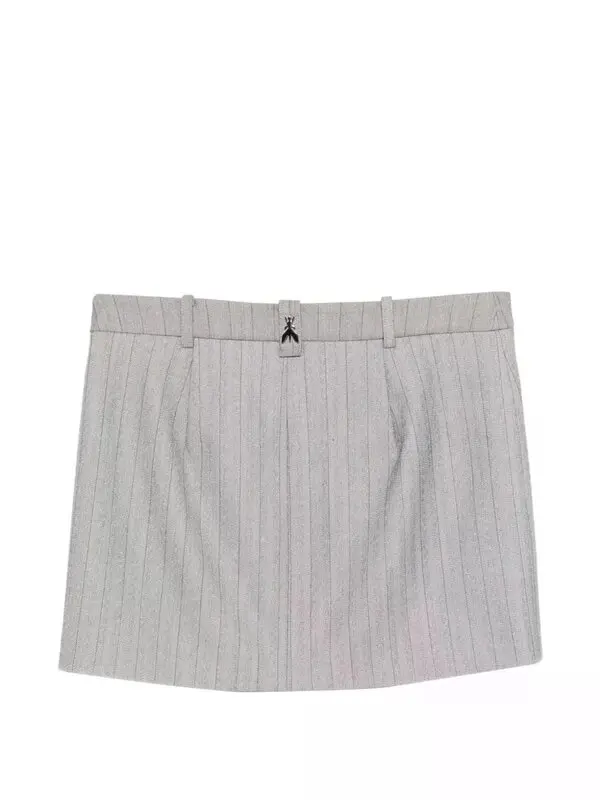 Patrizia Pepe Striped Mini Skirt - Grey