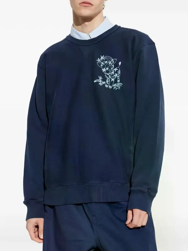 Kenzo Crewneck Sweatshirt With Cartoon Embroidery