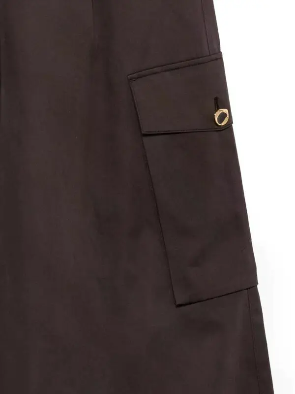Agnona Dark Cargo Pants With Gold-tone Hardware