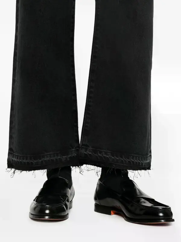 GALLERY DEPT. Frayed Hem Straight Leg Jeans