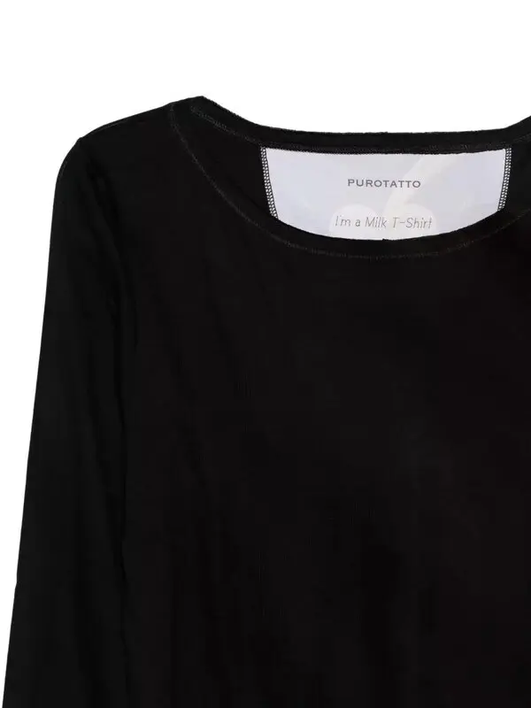 PUROTATTO Long Sleeve Round Neck T-shirt