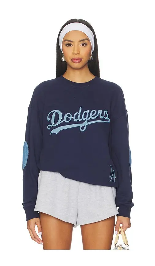 Terez X Revolve Dodgers Denim Logo Crewneck Sweatshirt