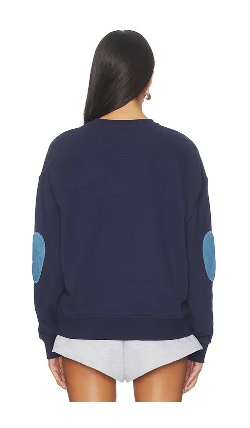 Terez X Revolve Dodgers Denim Logo Crewneck Sweatshirt