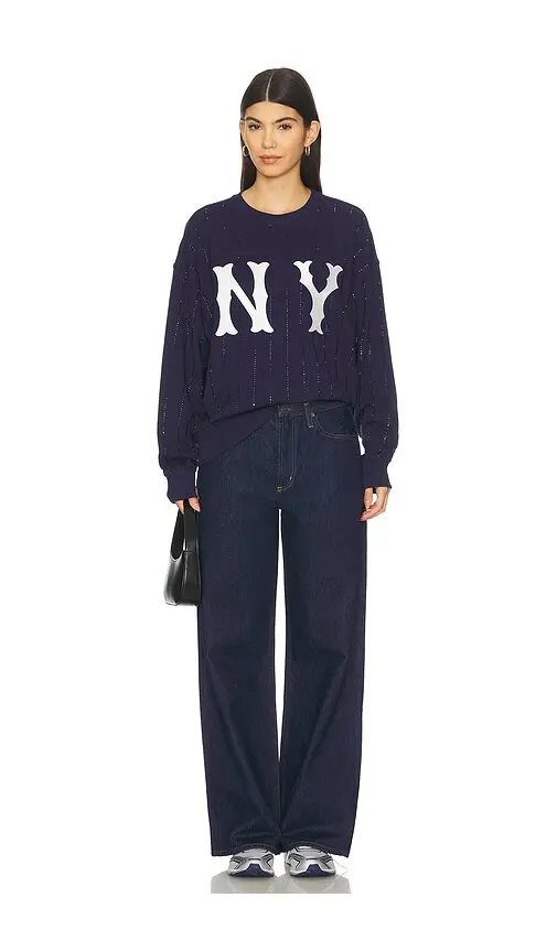 Terez Yankees Gem Pinstripe Sweatshirt