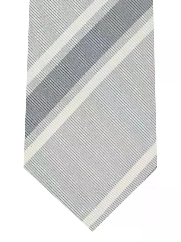 Thom Browne Striped Neck Tie - Grey