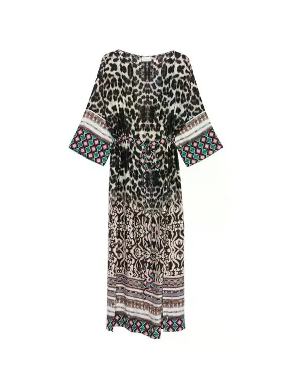 PIERRE-LOUIS MASCIA Printed Tie Dress - Black