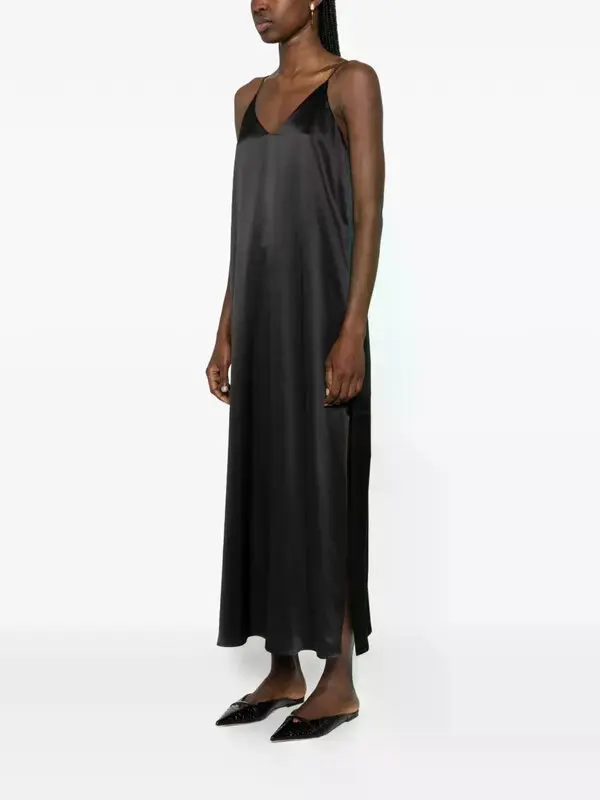 LISA YANG V-neck Slip Midi Dress