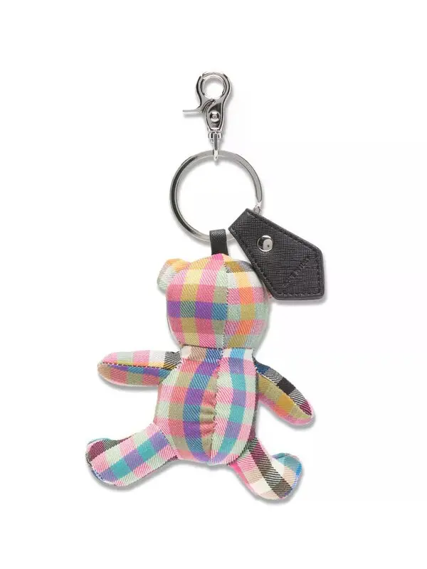 VIVIENNE WESTWOOD Checked Teddy-bear Keyring - Pink
