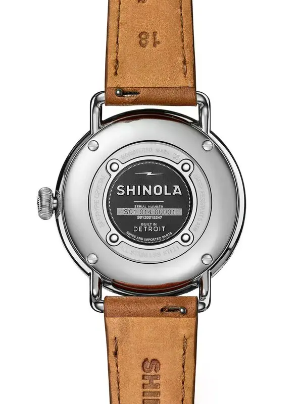 Shinola Canfield 38mm Watch With Dial And Leather Strap