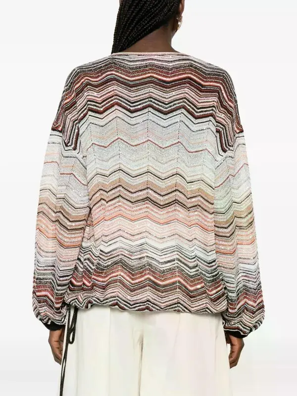 Missoni V-neck Chevron Knit Top
