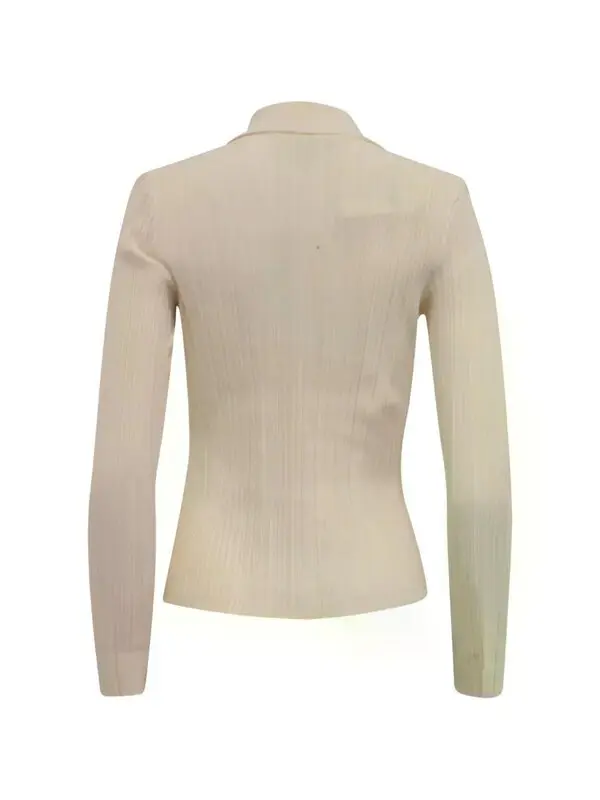 Maje Long-sleeve Ribbed Cardigan With Button Fastening