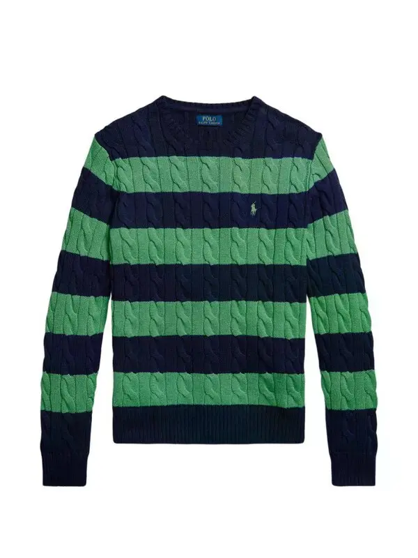 Polo Ralph Lauren Striped Cable-knit Sweater - Blue
