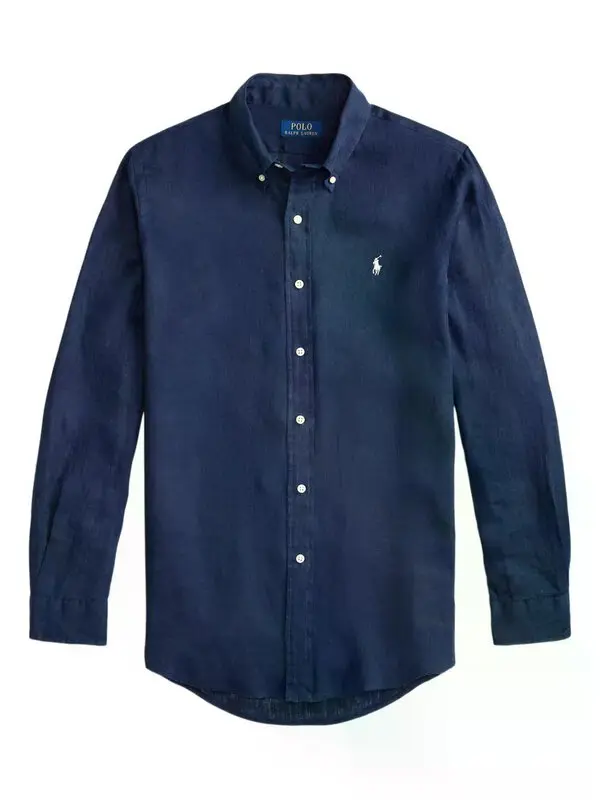 Polo Ralph Lauren Embroidered-logo Button-down Shirt - Blue
