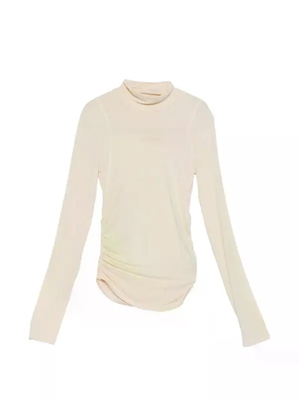 Patrizia Pepe Draping Turtleneck Jersey Top