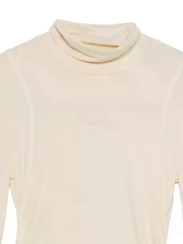 Patrizia Pepe Draping Turtleneck Jersey Top