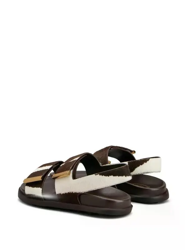 TOD'S Strap Detail Sandals With Gold Tone Hardware