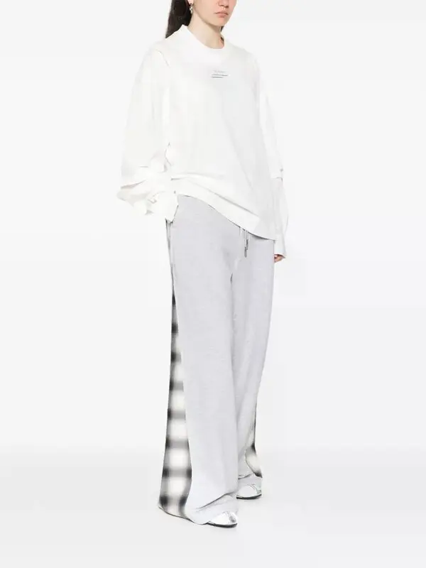FENG CHEN WANG Track Pants With Checked Side Detail