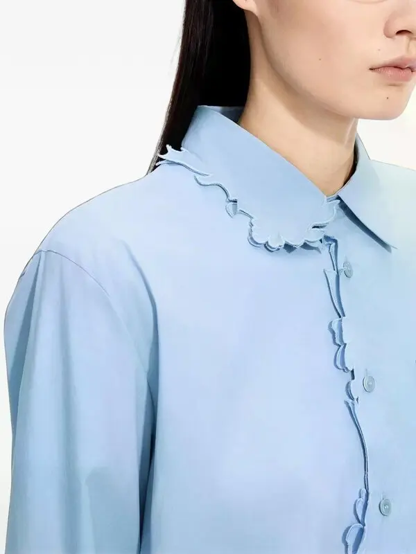 JNBY Scalloped Edge Shirt - Blue