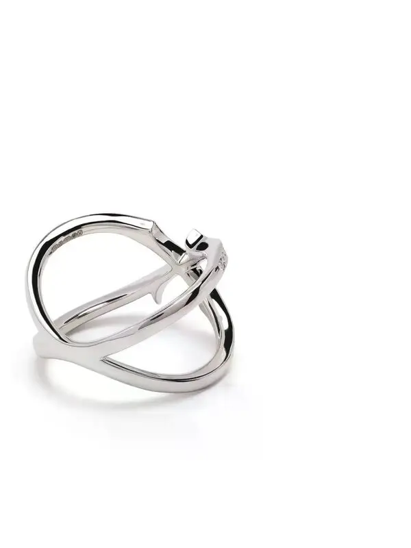 Stephen Webster 18kt White Gold Diamond Crossover Ring
