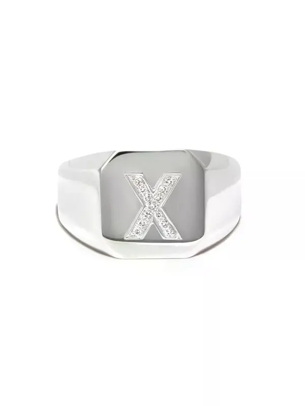 Shay 18kt White Gold Champion Ring With Diamonds