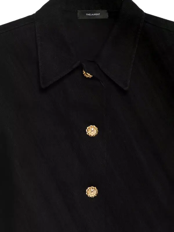 THELAURENT Short Sleeve Shirt With Gold-tone Buttons