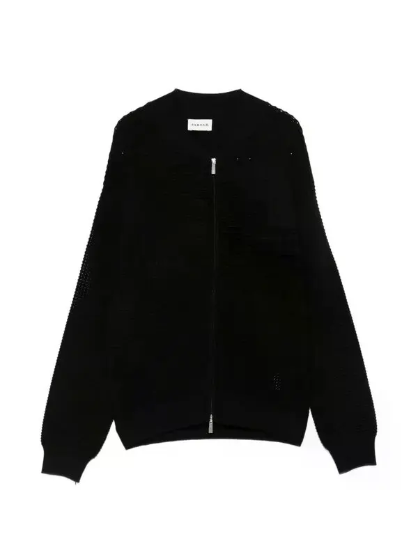 P.a.r.o.s.h Zip-up Long-sleeve Cardigan - Black