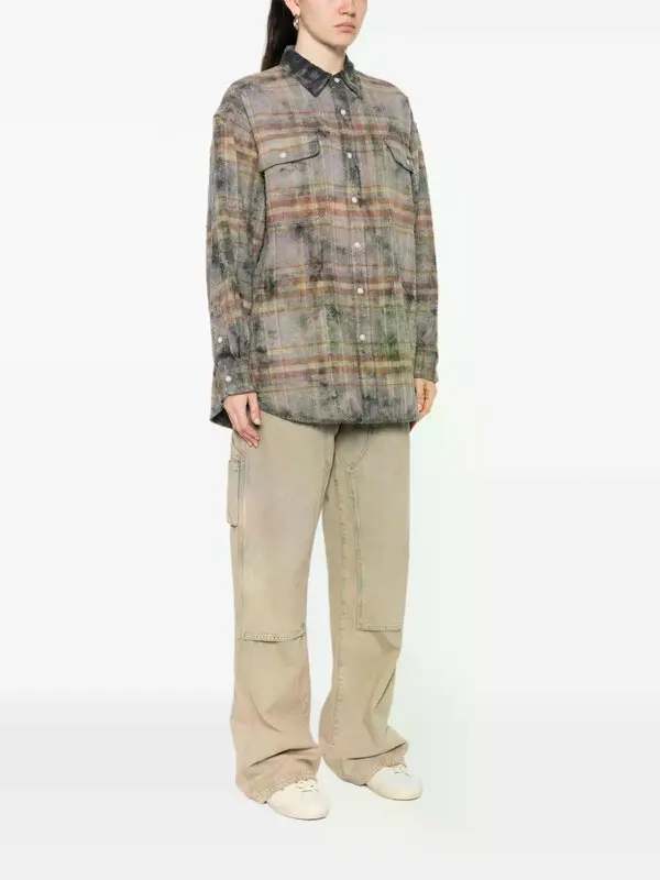 R13 Plaid Long-sleeve Shirt