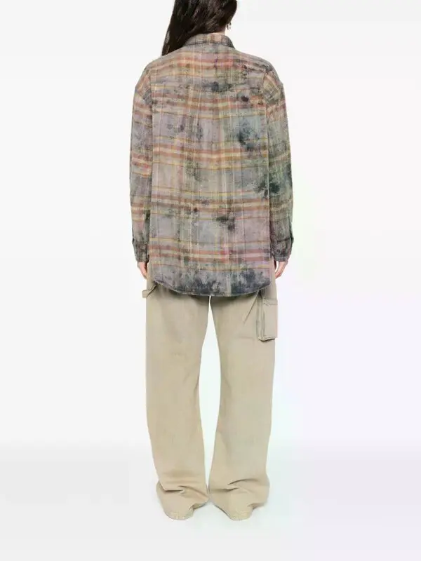 R13 Plaid Long-sleeve Shirt