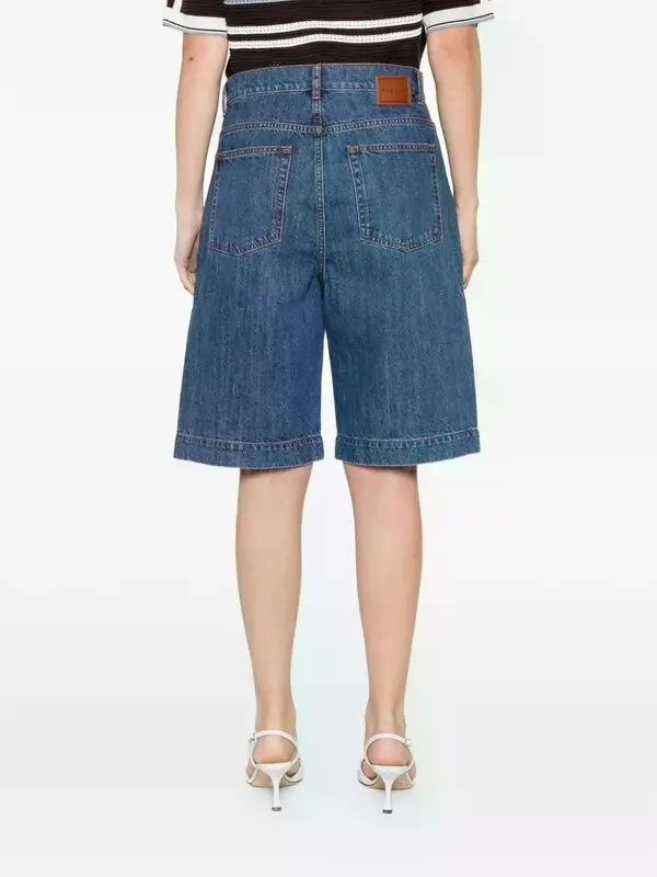 P.a.r.o.s.h Baggy Five-pocket Bermuda Shorts - Blue